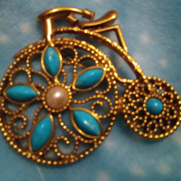 Vintage No Marking | Jewelry | Vintage Brooch Antique Bicycle Much ...